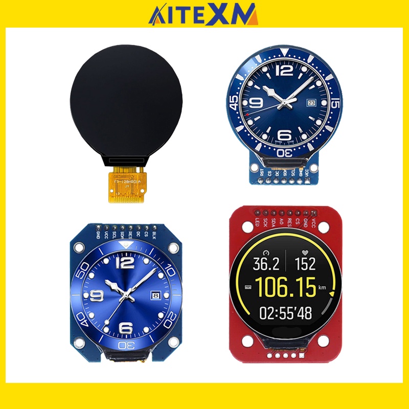 TFT Display 1.28 Inch TFT LCD Display Module Round RGB 240*240 GC9A01 ...