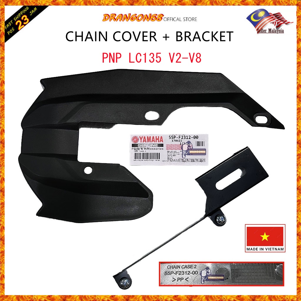 ORIGINAL CHAIN CASE COVER RANTAI VIETNAM + BRACKET PNP LC135 V2-V8100 ...