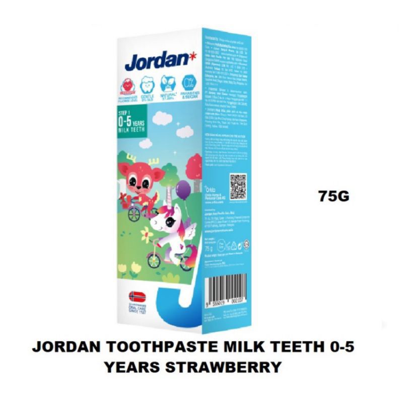 JORDAN MILK TEETH TOOTHPASTE | 0-5 YEARS STEP 1 ( 75g ) | Shopee Malaysia