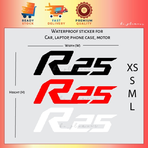 Yamaha R25 Sticker Reflective stiker racing motogp motorsport superbike ...