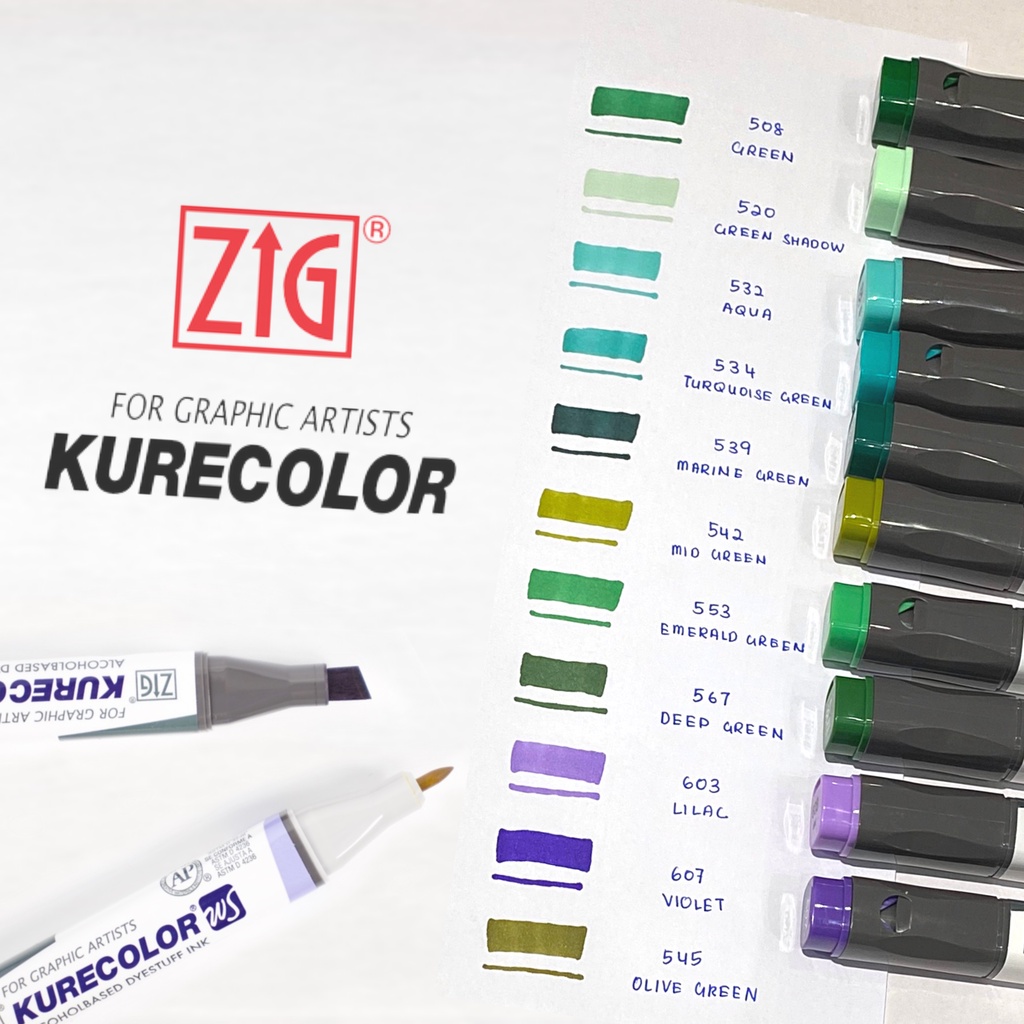 ZIG Kurecolor Twin Tip Marker KC-3000N - Part 6 | Shopee Malaysia
