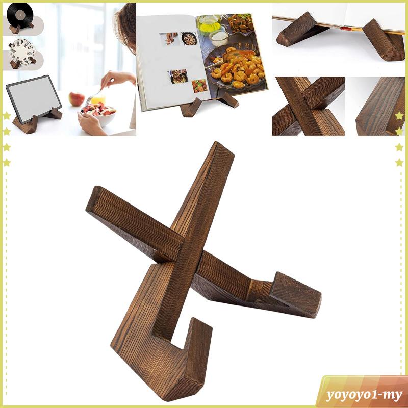 [YoyoyocfMY] Wooden Recipe Display Rack Plate Display Stand Holder for ...