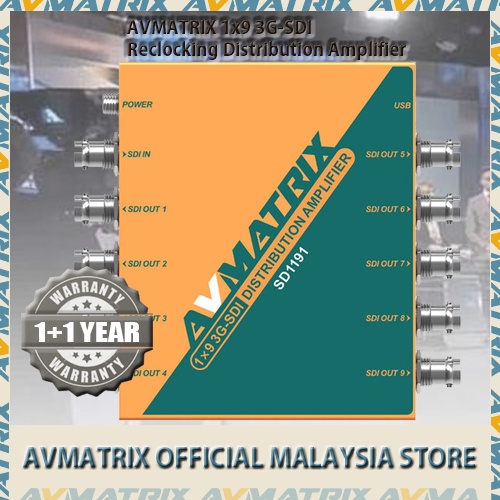 AVMATRIX 1x9 3G-SDI Reclocking Distribution Amplifier | Shopee Malaysia