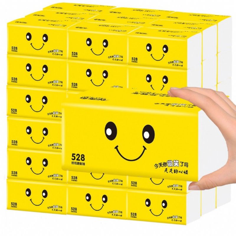 笑脸抽纸纸巾(90抽x10小包) SMILE TISSUE 4PLY (90PCSx10PACK) | Shopee Malaysia