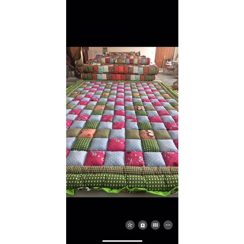 Tilam TOTO Patchwork Queen King 100%Cotton 150X200cm 180x200cm | Shopee ...