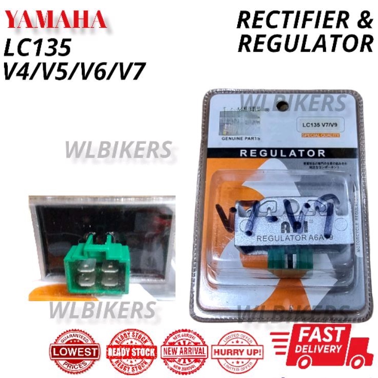 YAMAHA LC135 LC V4/V5/V6/V7 RECTIFIER & REGULATOR BATTERY CHARGER BULB ...