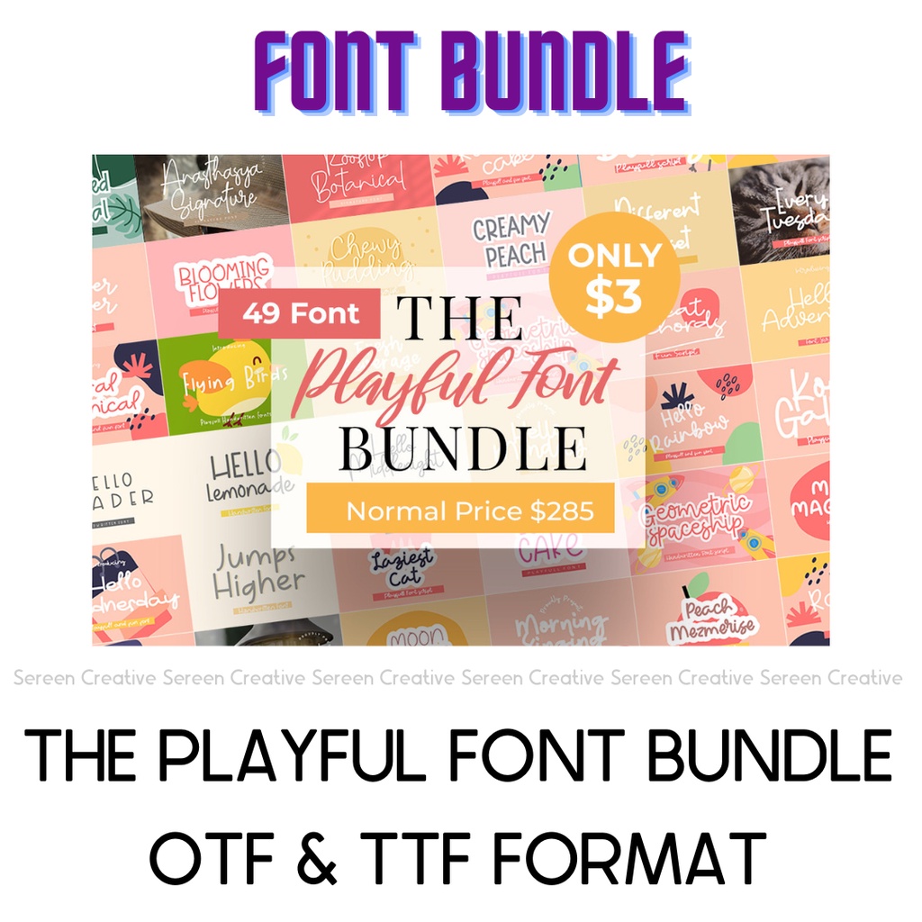 MF17 The Playful Font Bundle by Ongtype.co For Ipad, Procreate, Windows ...
