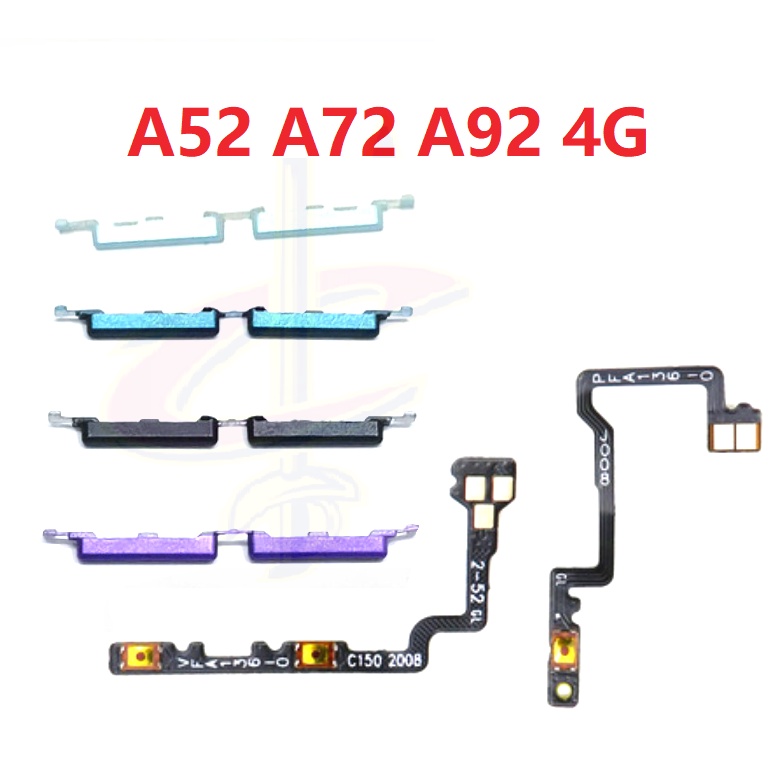Power volume button flex For Oppo A52 A72 A92 4G ON OFF switch button ...