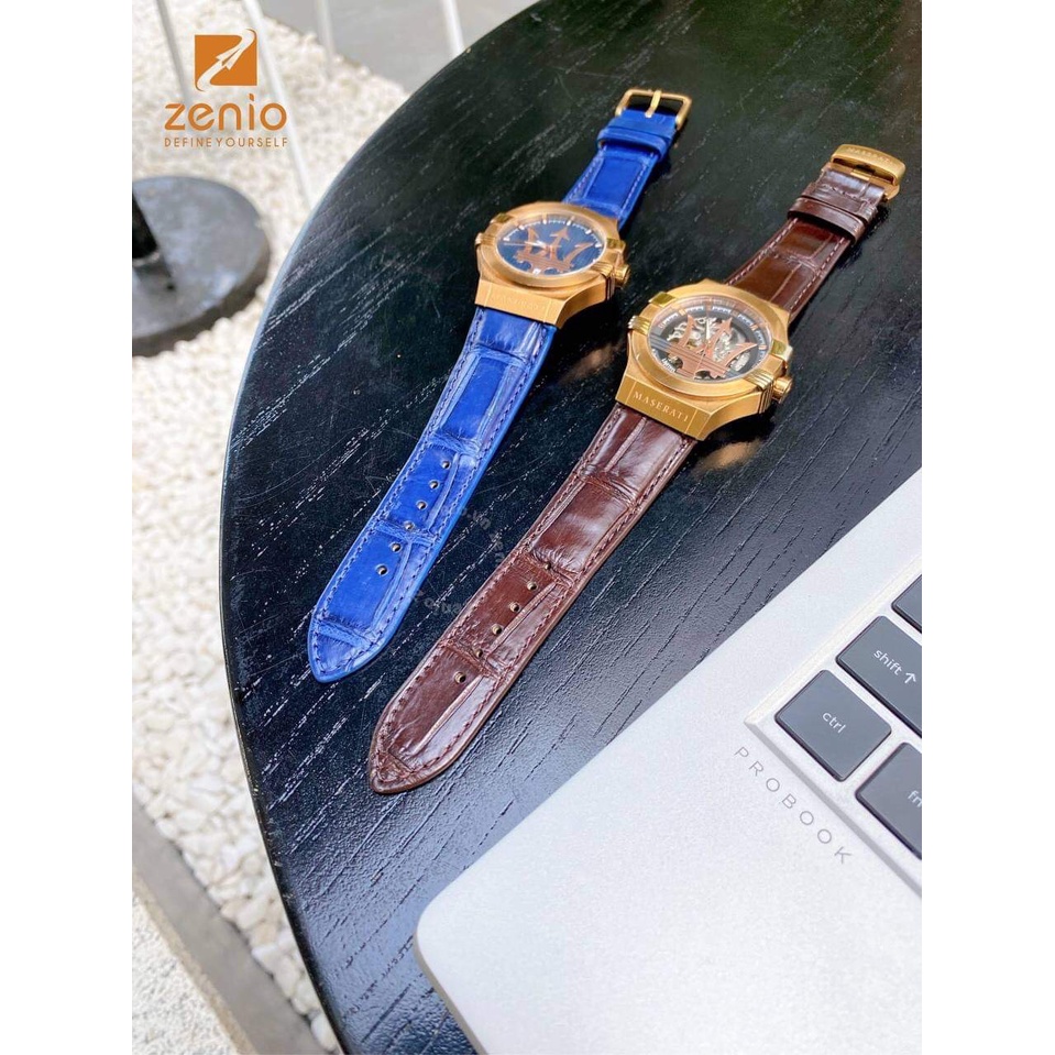 Zenio Maserati Crocodile Leather Watch Strap- 100% Genuine Leather ...