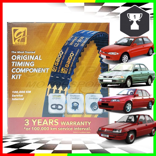 GAIDO Timing Belt Kit Set Proton Saga 12V Iswara LMST Wira 1.3 / 1.5 ...