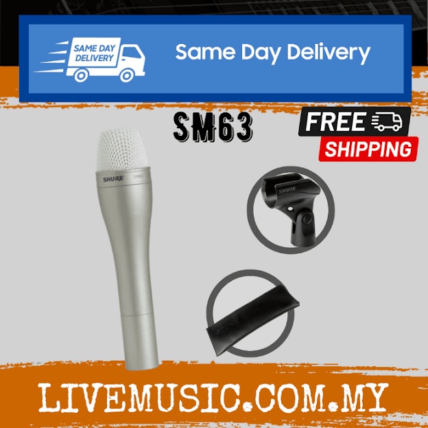 Shure SM63 Omnidirectional Dynamic Vocal Microphone ( SM-63 / SM63 ...