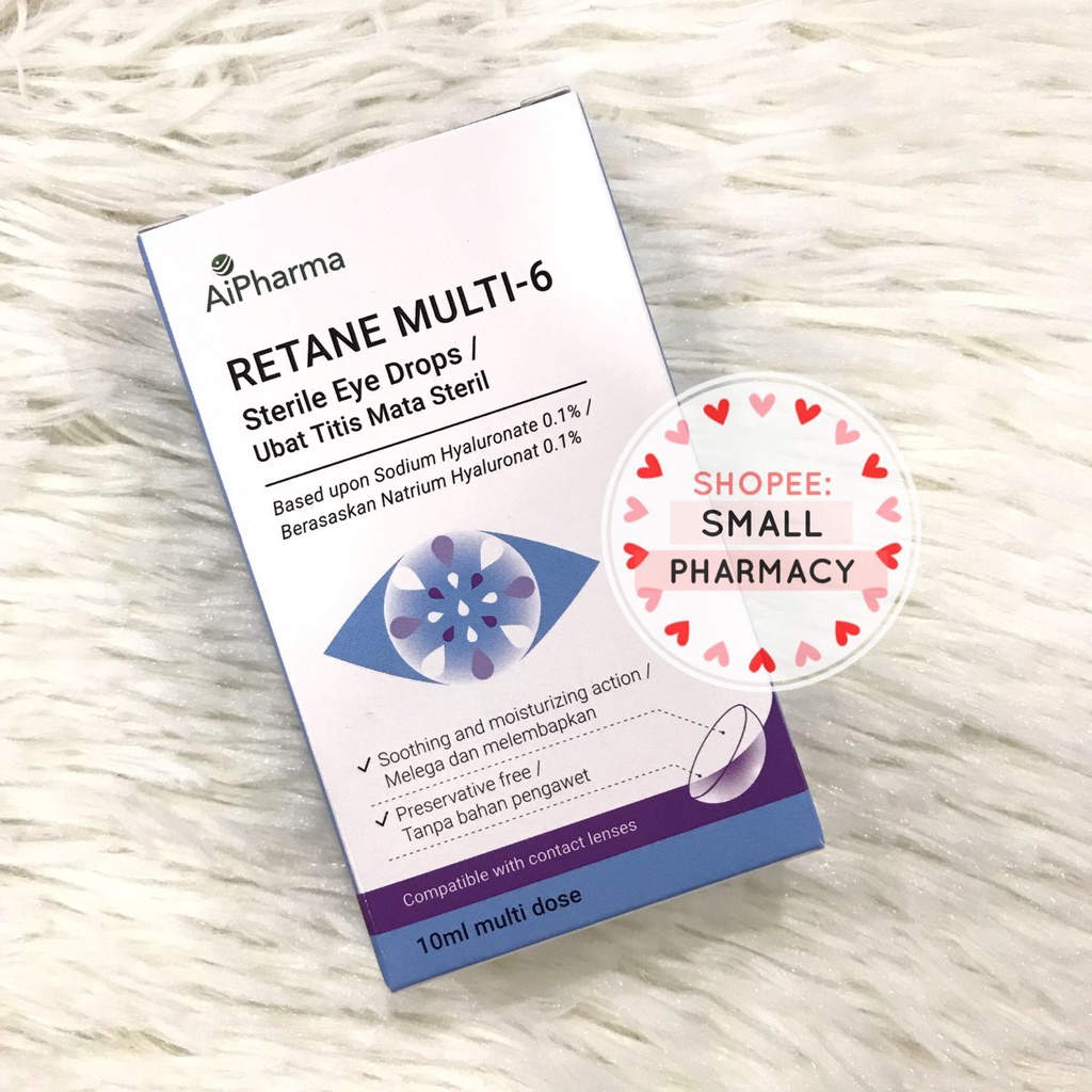 Aipharma Retane Sodium Hyaluronate Multi-6 Eye Drops 10ml 701067 ...