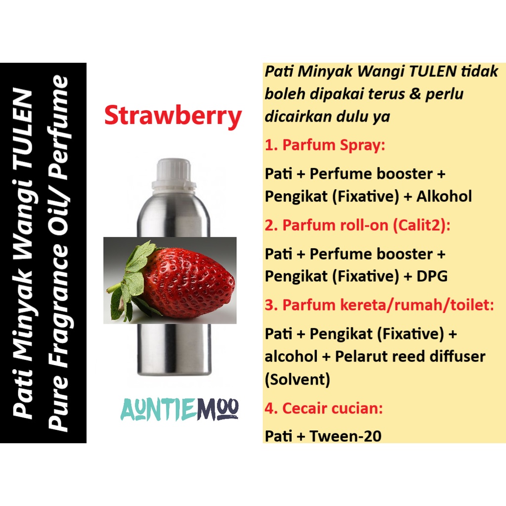 [150ml STRAWBERRY] Pati Wangi TULEN/Pure Fragrance Oil /DIY Fabric ...