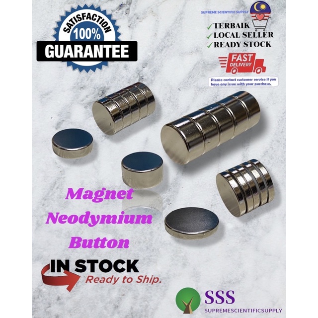 🔥[Ready stock]🔥Neodymium Magnet Button (Super Strong Rare-Earth Magnet ...