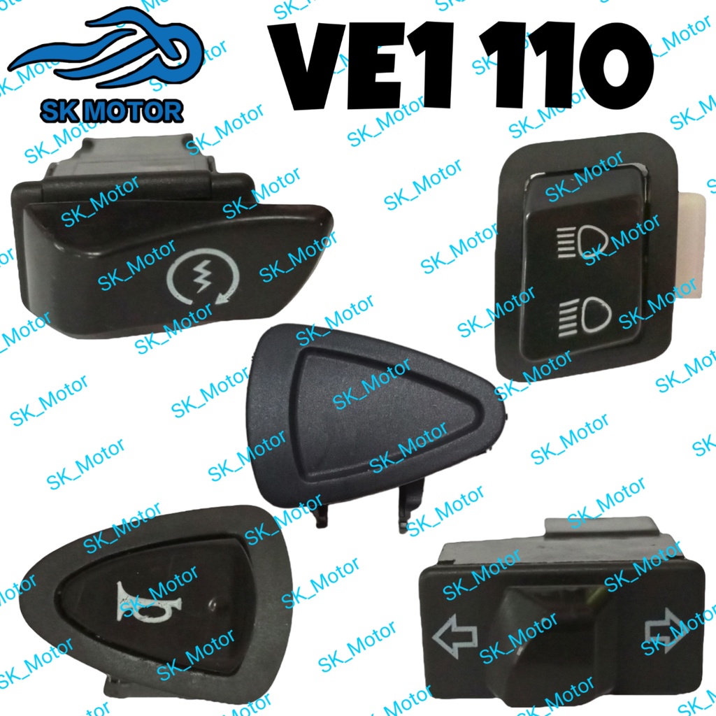 WMOTO VE1 110 Button Starter Horn Hi Low Signal Cap On Off Cover Switch ...