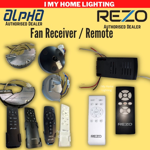 Alpha REZO Ceiling Fan Receiver Remote Control Alkova Axis Dezi Pazion ...