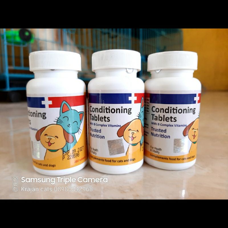 Conditioning Vitamin Tablets for Cats Dogs B-Complex 200 Tabs | Shopee ...