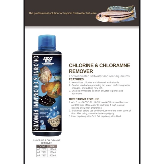 AZOO PLUS Chlorine & Chloramine Remover Anti Chlorine | Shopee Malaysia