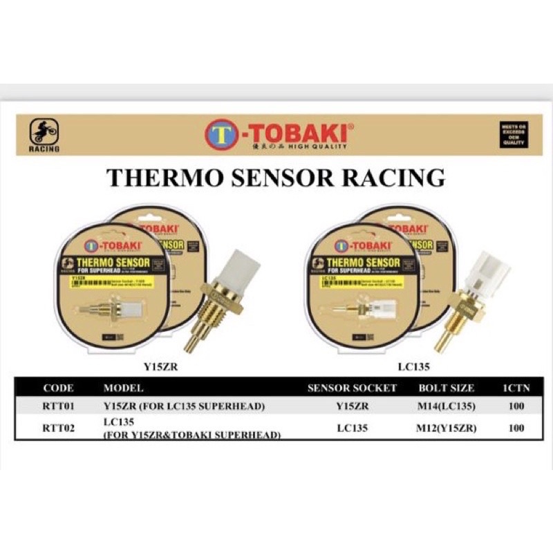 ORIGINAL TOBAKI RACING THERMO SENSOR LC135 / Y15ZR | Shopee Malaysia