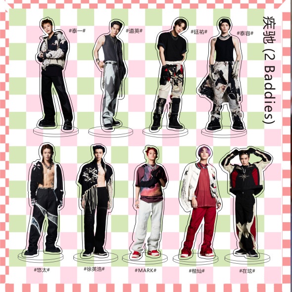 Kpop NCT127 Standing Action Table Decor Acrylic Standee Figure Doll ...
