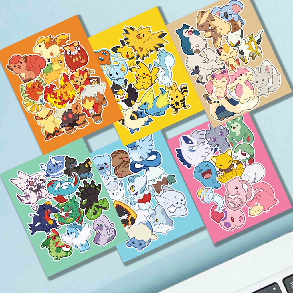 Sticker Edition Pokemon Aesthetic Waterproof Stickers (10pcs) | Shopee ...