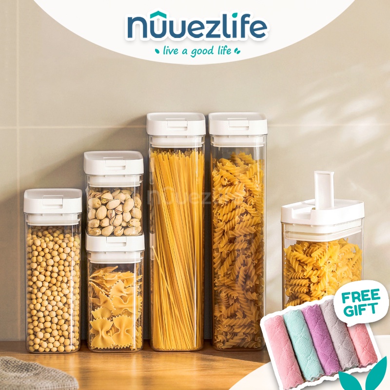 (Ready Stock) Airtight Food Storage Container Transparent Sealed Easy ...