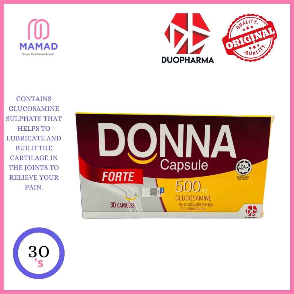 Donna Forte Capsule Glucosamine 500mg (30's) | Shopee Malaysia