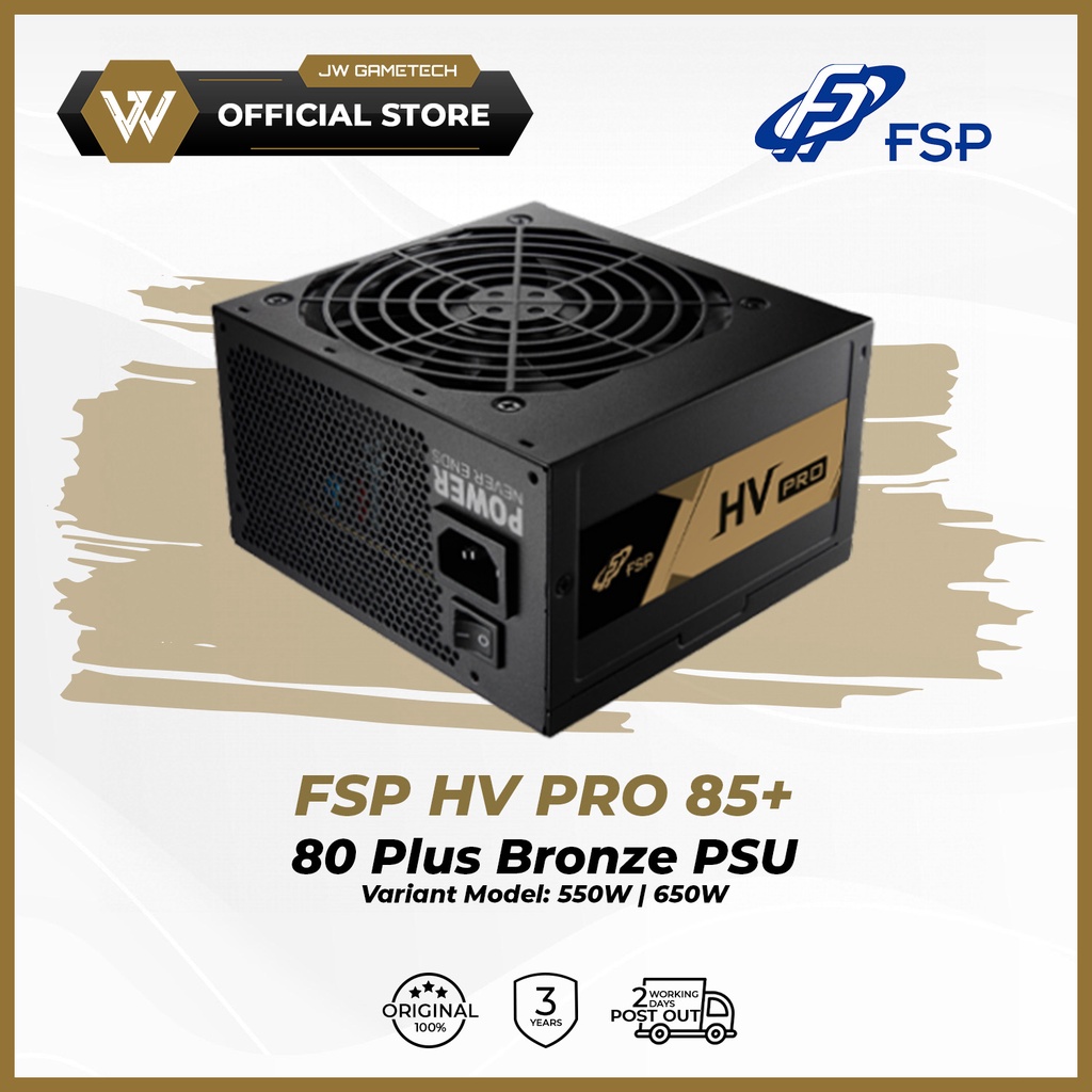 FSP HV PRO 85+ 80 PLUS Bronze PSU - HV PRO 85+ 550W | HV PRO 85+ 650W ...