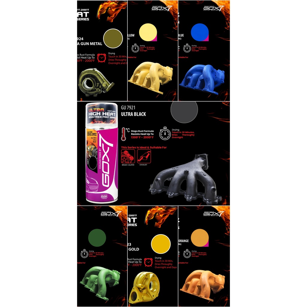 Gox7 Ultra High Heat Resistance Paint Series (1300'F-2000'F)- Tahan ...