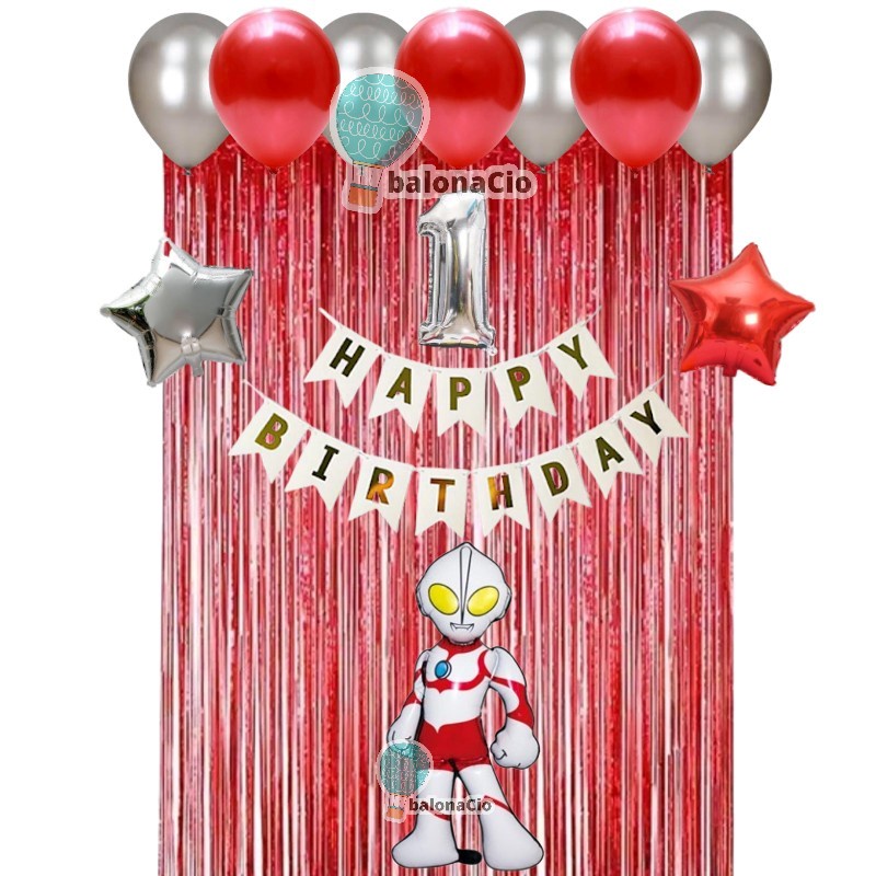 Ultraman Theme Children's Birthday Decoration Set Package 01 | Shopee ...
