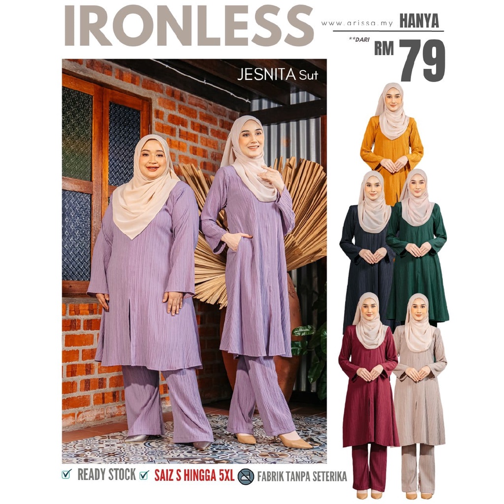[READY STOCK] JESNITA MUSLIMAH SUIT S - 5XL by ARISSA | Shopee Malaysia
