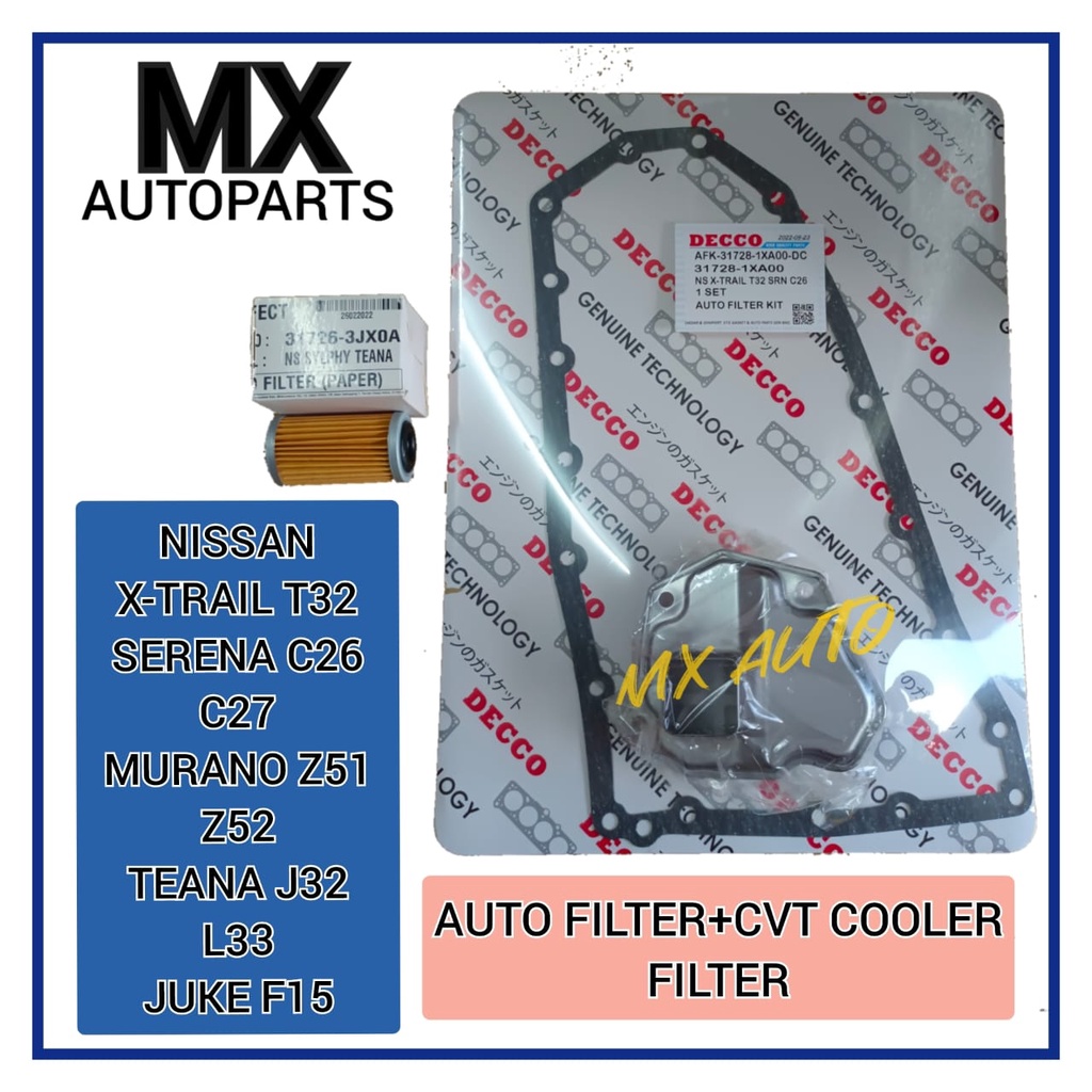 AUTO GEAR BOX FILTER SET NISSAN XTRAIL T32 2014-2019 MURANO SERENA C26 ...