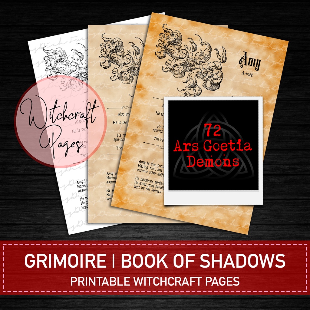 FuchsDich Printable AMY 72 Ars Goetia Demons | Witchcraft Pages | Book ...