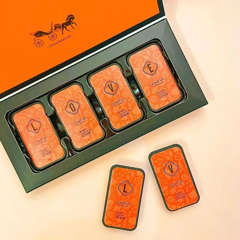 4 Sets Classy Luxurious AIMASHI CHENG Dried Solid Balm Portable Lasting ...