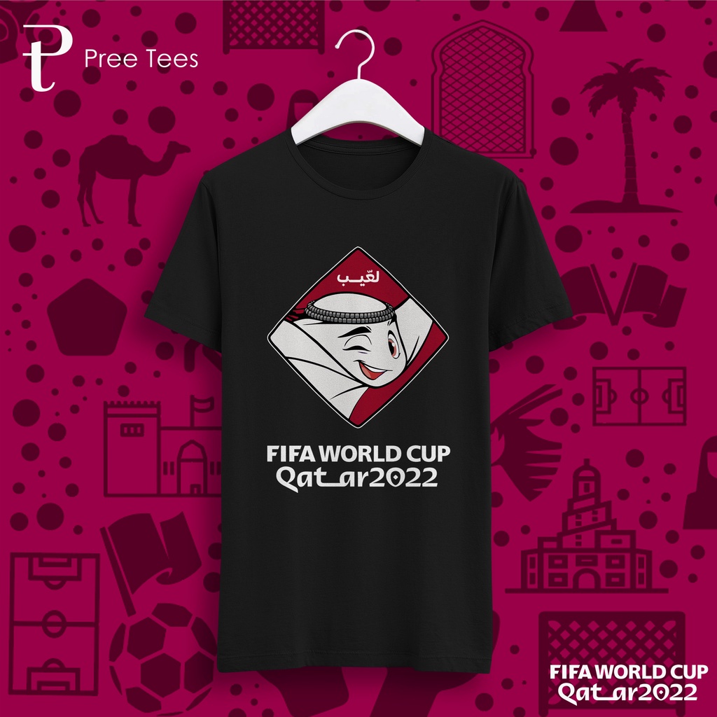 World Cup T-shirt World Cup Mascot Laeeb 4 Cotton Combed | Shopee Malaysia