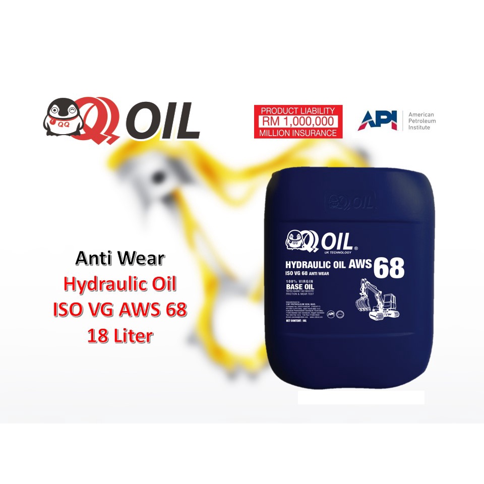 QQ OIL - AWS68 18L Hydraulic Oil ISO68 VG68 Anti Wear AWS-68 Minyak Hidraulik - 18Liter | Shopee ...