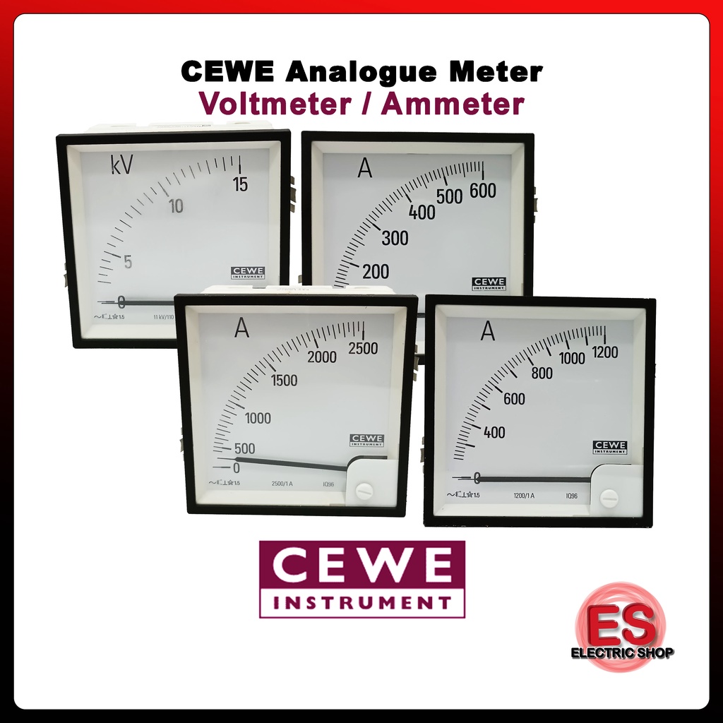 CEWE Analogue Ammeter / CEWE Analogue Voltmeter (IQ96-600A / IQ96-1200 ...