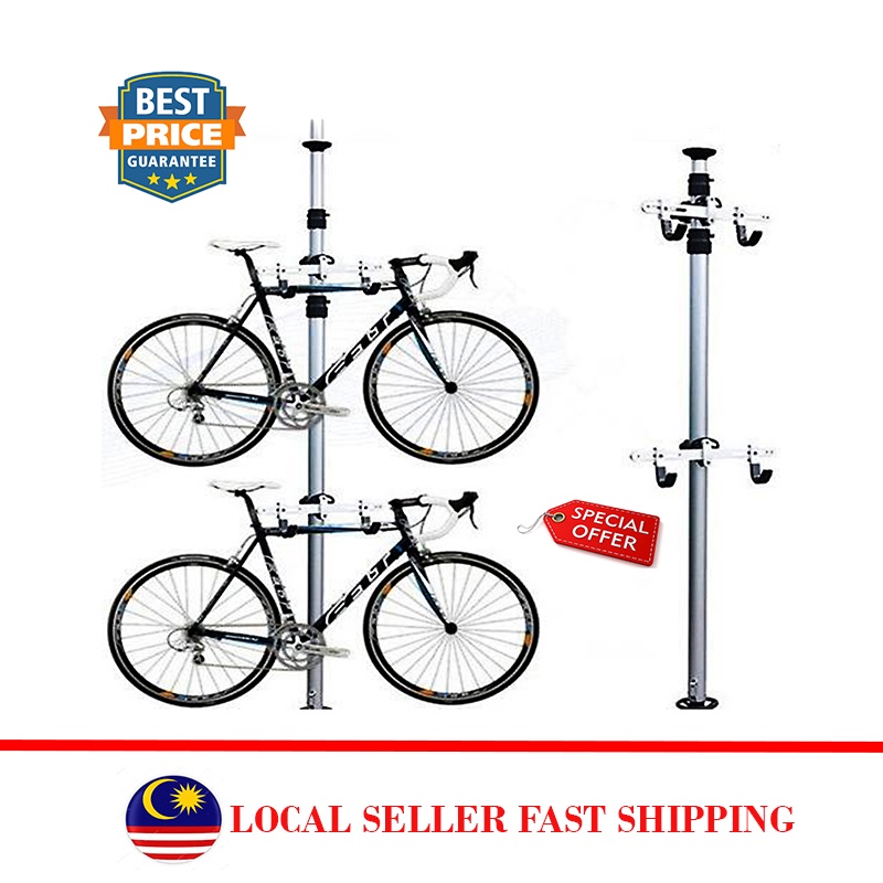 Bicycle Stand Rack Pole Bike Bike Storage Hanger Basikal Rak Basikal ...