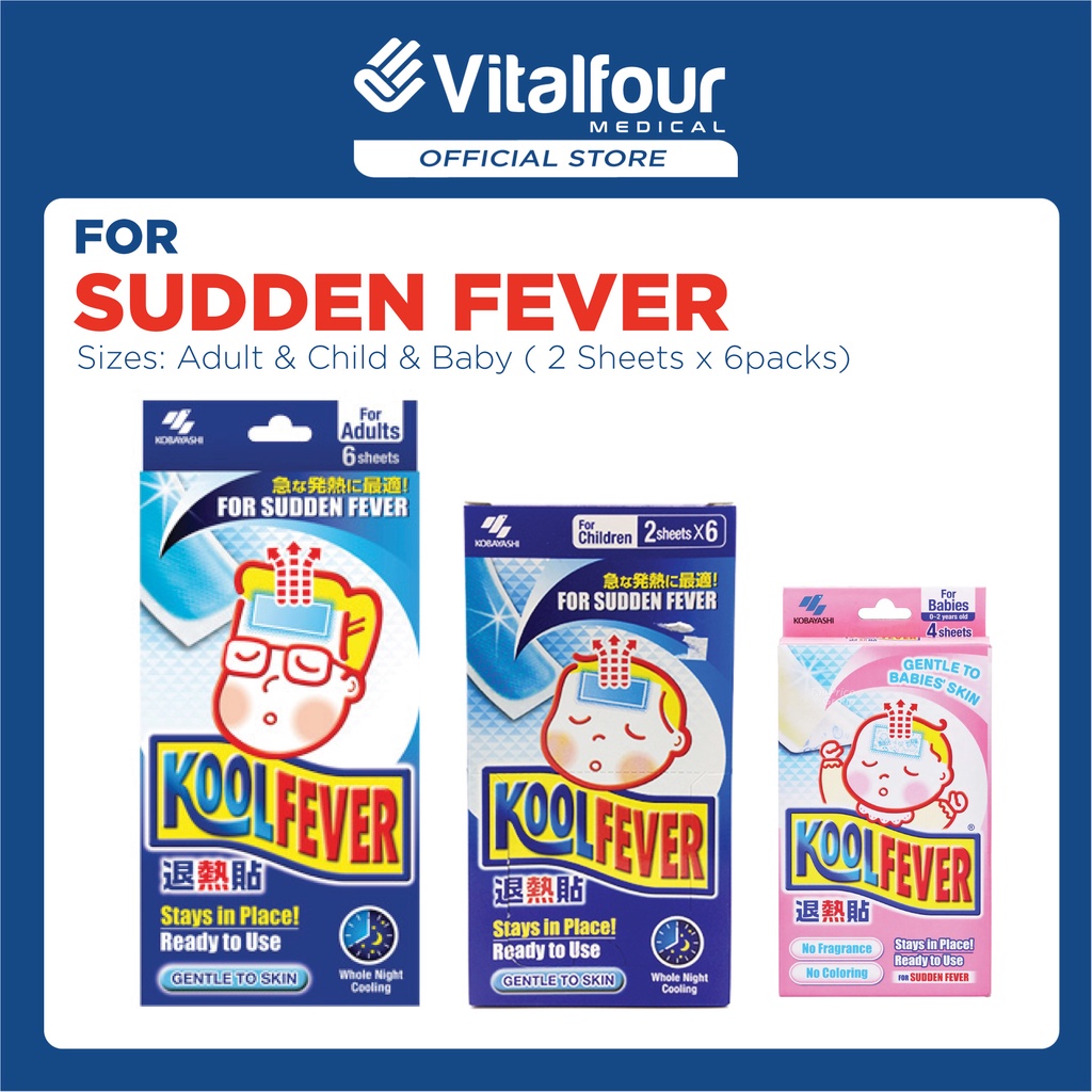 KoolFever Kool Fever Relief Body Heat Cooling Patch Headache Baby ...