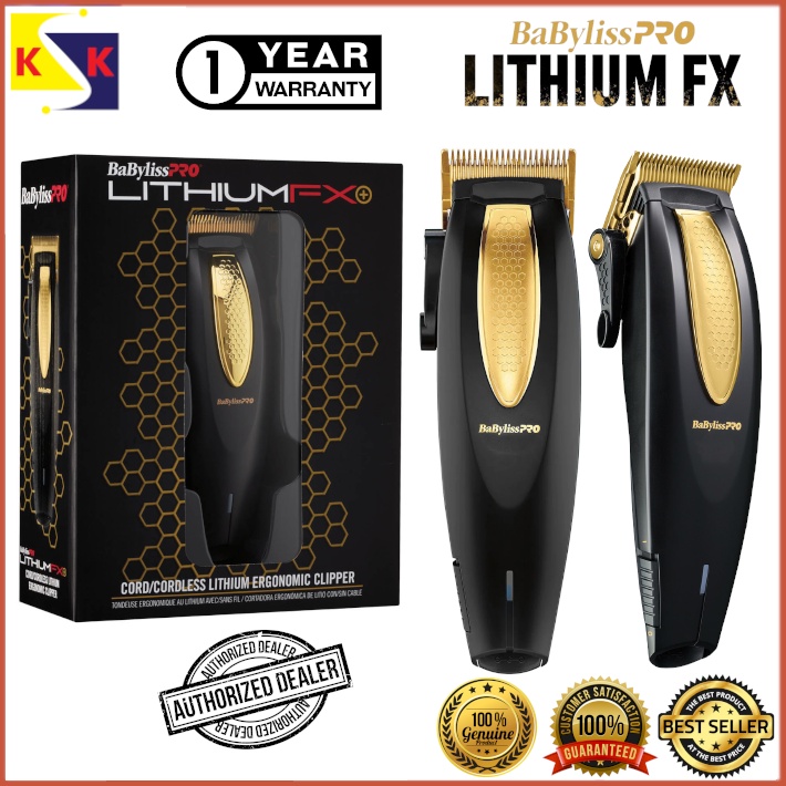 BaByliss PRO Lithium FX Cord/Cordless Lithium Ergonomic Clipper FX673N ...