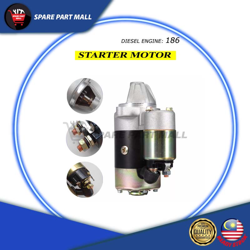 DIESEL ENGINE (186): STARTER MOTOR/ 12V HIGH SPEED ELECTROMOTOR F170 ...