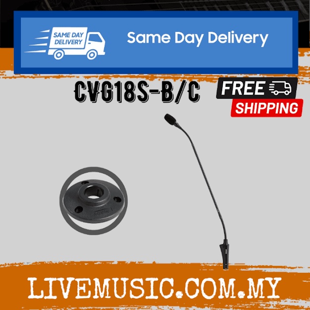 Shure CVG18S-B/C Centraverse Cardioid Gooseneck Microphone ( CVG18SBC ...