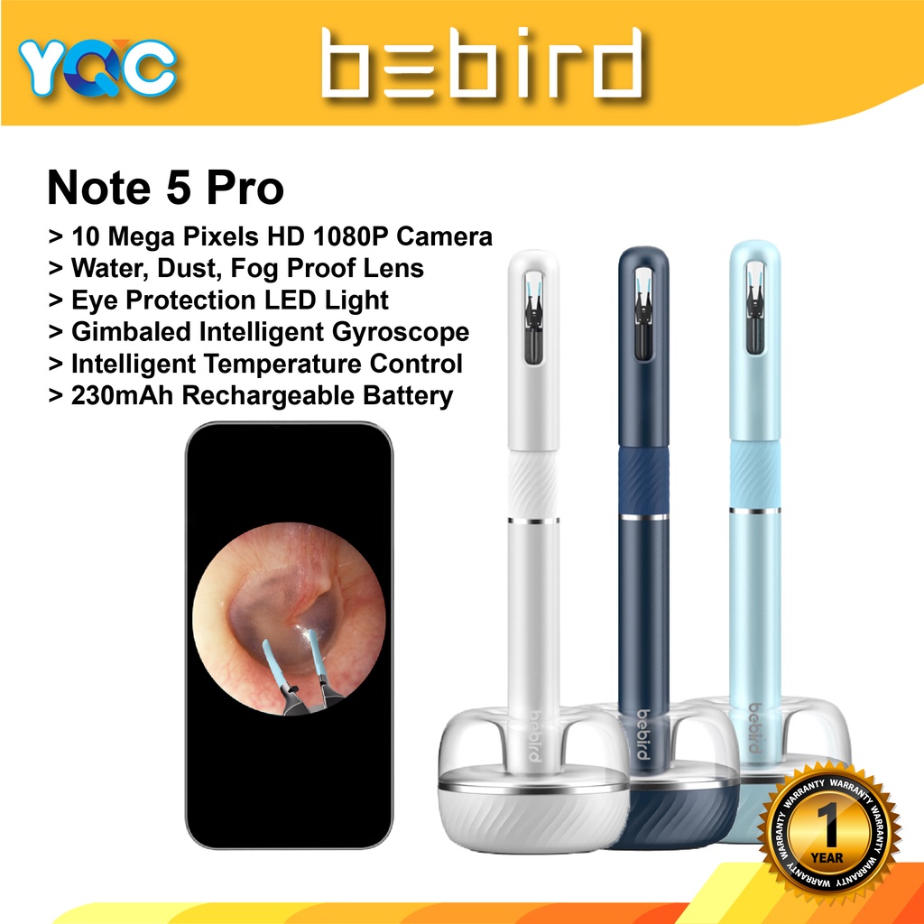 Bebird Note 5 Pro | 10MP | Smart Visual Ear Sticks | 300W HD Endoscope ...