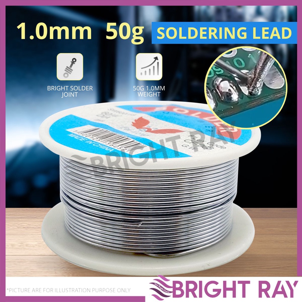 50G 1.0mm Shinning Point Solder Wire Soldering Wire Pateri Solder Set ...