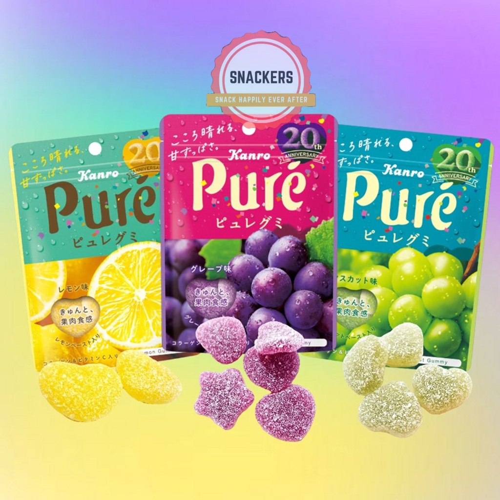 🔥Japan Snacks🔥 Kanro 56g Gummy Pure Gummy Grape / Lemon / Muscat Flavor 日本甘乐果味心形软糖 | Shopee Malaysia