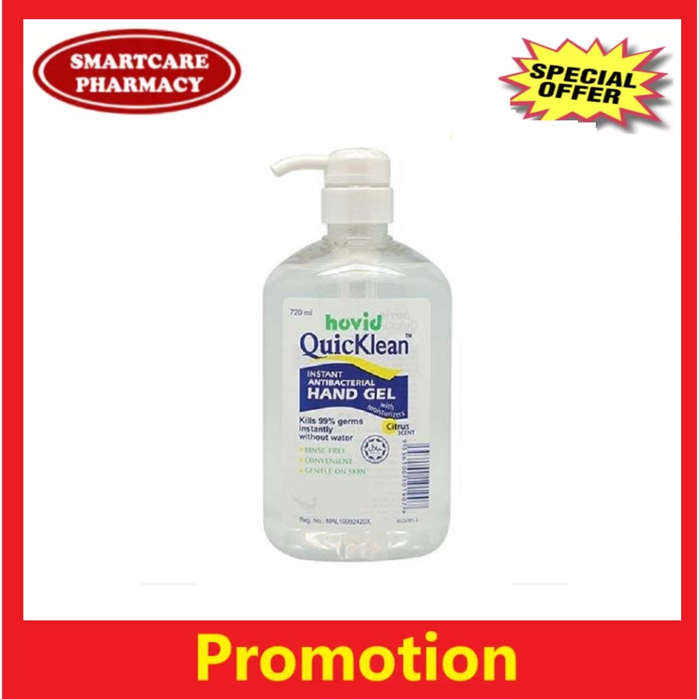 Hovid Quicklean Hand Sanitizer 720mL / 500ML - Kills 99% Germs | Shopee ...