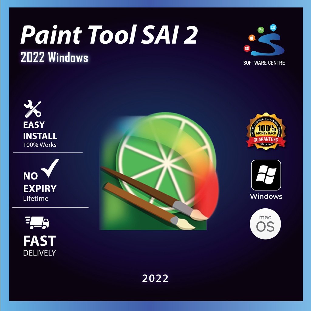 PAINT TOOL SAI 2 中文版 + Ultimate Full Pack l Latest 2022 | Shopee Malaysia