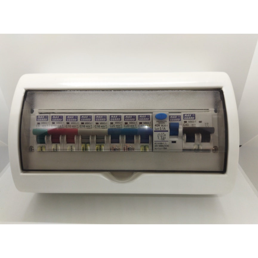 (8 MCB) MAXGUARD DB 12 Way 40A Complete Set With 40A MCB Main Switch ...