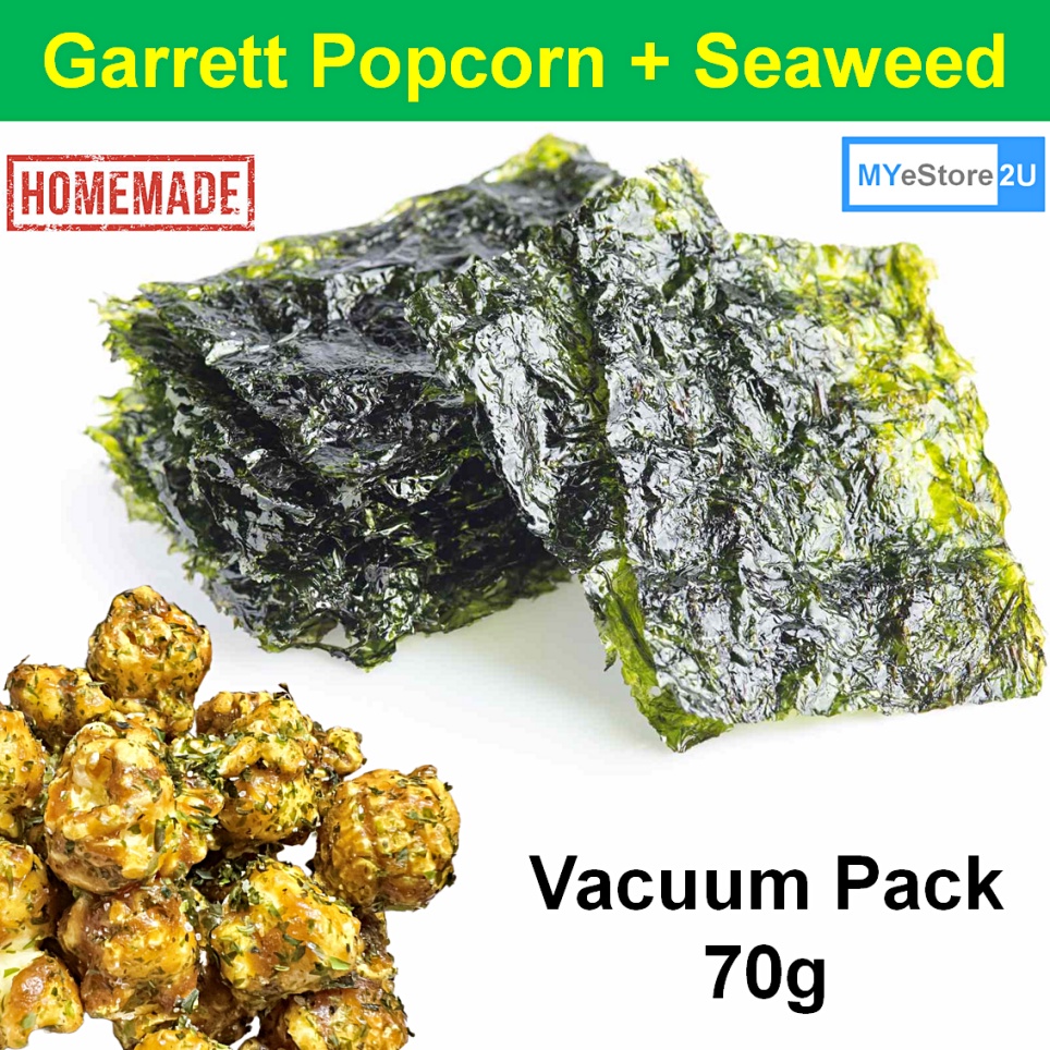 Garrett Popcorn + Seaweed (Homemade) 70g Vacuum Pack | Shopee Malaysia