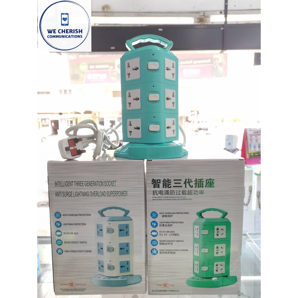 Intelligent Three Generation Socket / Anti Surge Overload Multi ...